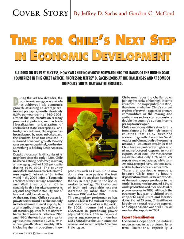 (PDF) TIME FOR CHILES NEXT STEP IN ECONOMIC DEVELOPMENT