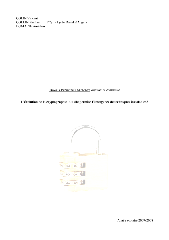 PDF Initiation ? la cryptographie : théorie et pratique - DI ENS PDF Télécharger Download
