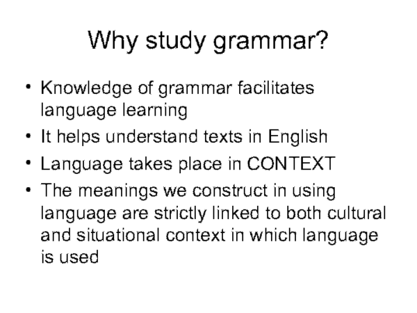 (DOC) Why study grammar