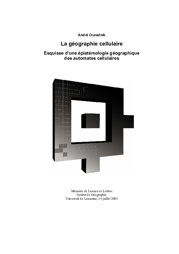(PDF) La géographie cellulaire. Esquisse d'une épistémologie ...