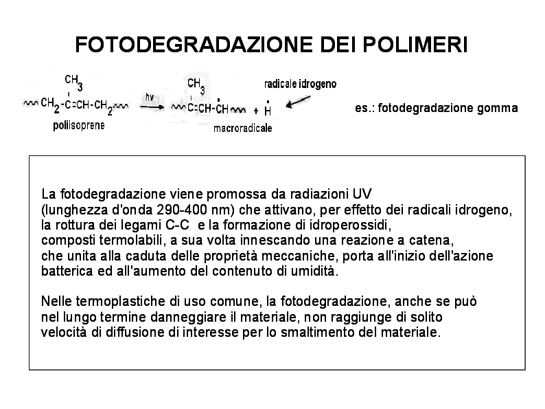 (PDF) FOTODEGRADAZIONE DEI POLIMERI