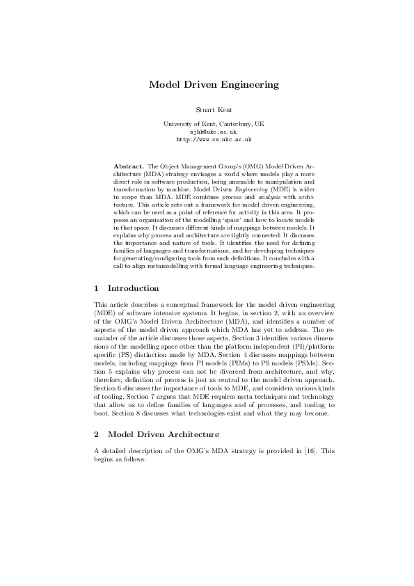 (PDF) Model-driven engineering