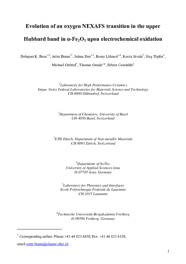 (PDF) Evolution of an oxygen NEXAFS transition in the upper Hubbard ...