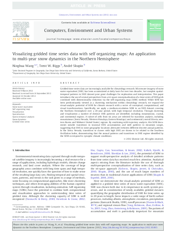 Visualizing gridded time series data with self organizing maps: An ...