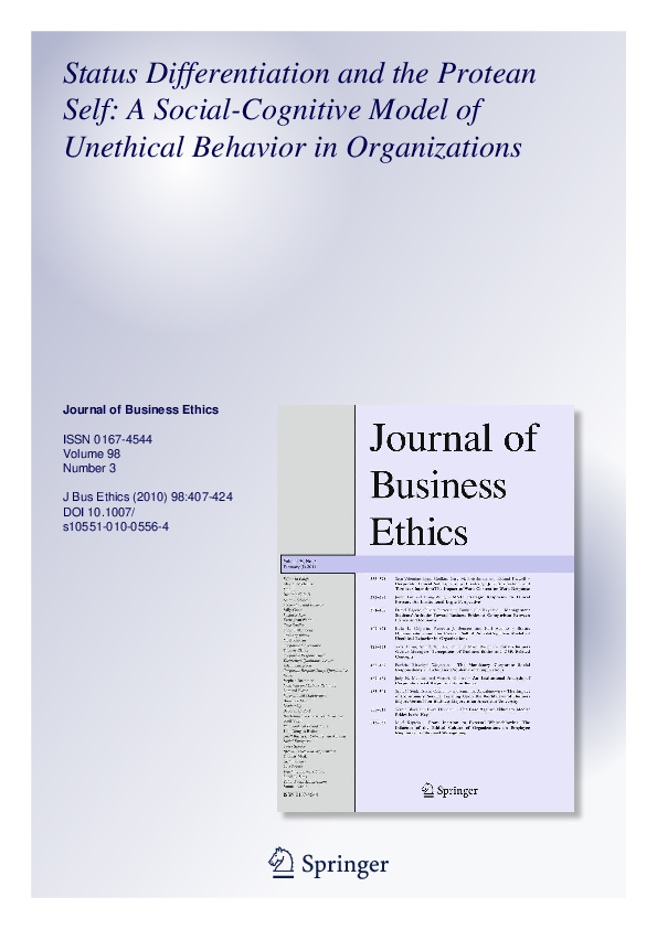 (PDF) Status Differentiation and the Protean Self: A Social-Cognitive ...