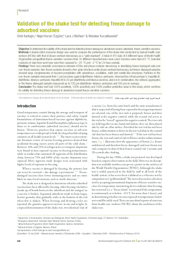 (PDF) Validation of the shake test for detecting freeze damage to ...