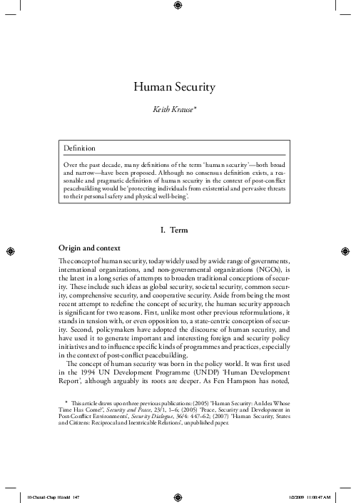 (PDF) Human Security