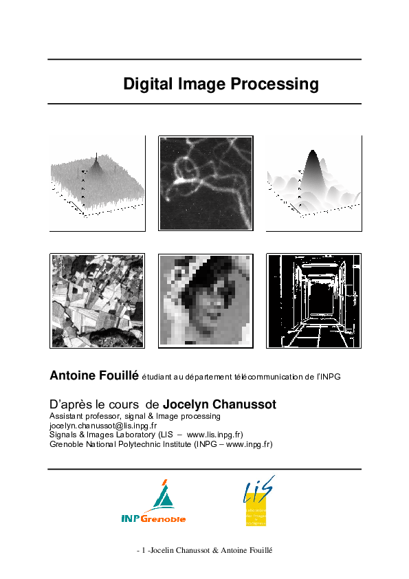 (PDF) Digital Image Processing : Introduction