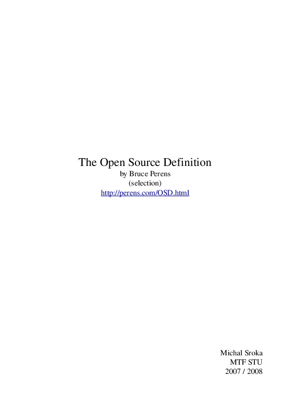 (PDF) The open source definition