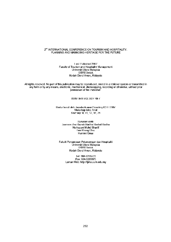 (PDF) Potential of Orang Asli Eco-Culture Tourism: An Observation of ...