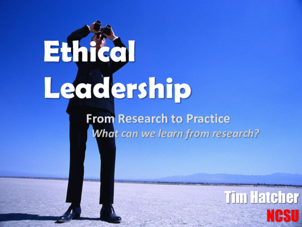 (PPT) Ethical Leadership Model-Tim Hatcher