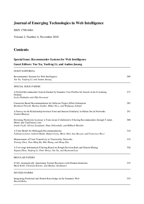 Pdf A Hybrid Recommender System Guided By Semantic User Profiles For Search In The E Learning