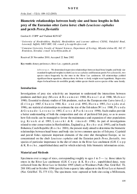 (PDF) Biometric relationships between body size and bone lengths in ...
