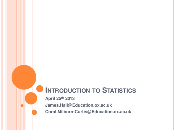 (PPT) Introduction to Statistics (as used in the social sciences)