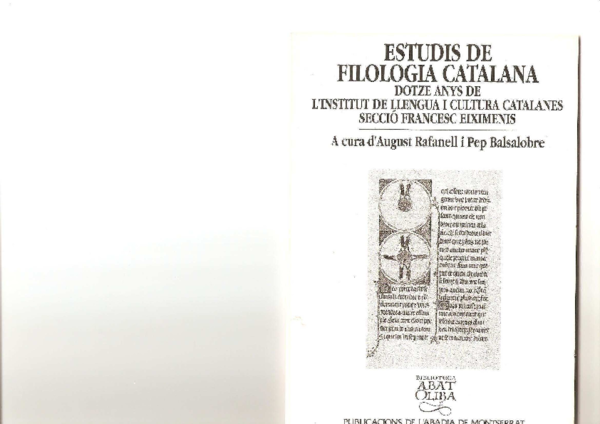 (PDF) Lectura de “Cant d’amors”, de Pere Serafí: una art poètica del ...