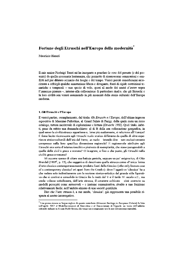 (PDF) Fortune degli Etruschi nell'Europa della modernità
