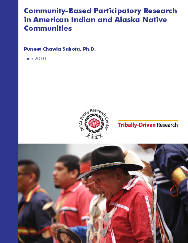 (PDF) Community-Based Participatory Research in American Indian/Alaska Native Communities