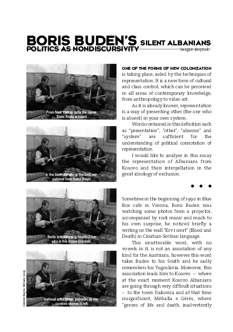 (PDF) Boris Buden's Silent Albanians: Politics As Nondiscursivity