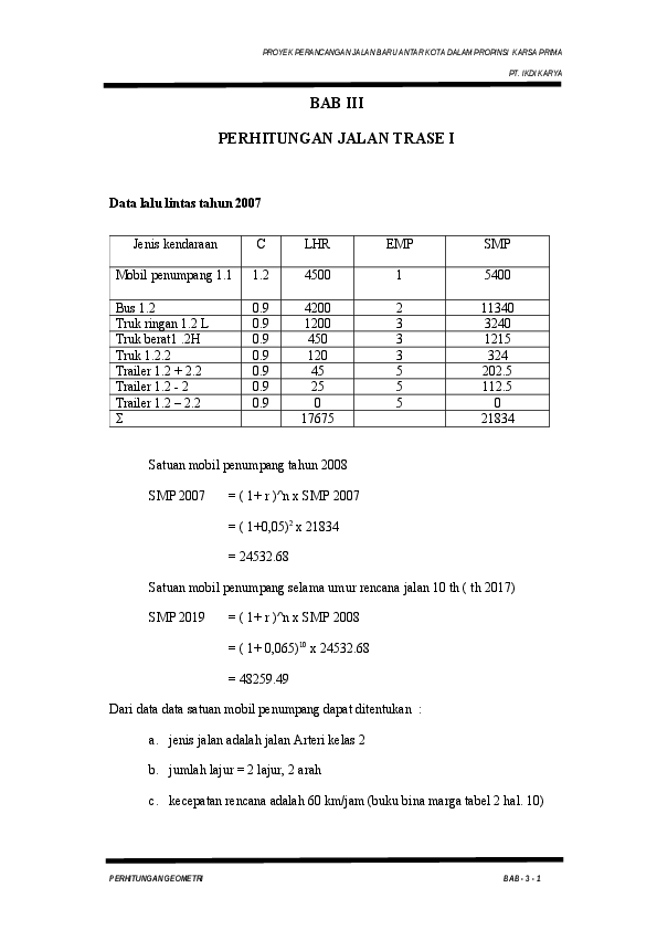 (DOC) PERHITUNGAN GEOMETRI