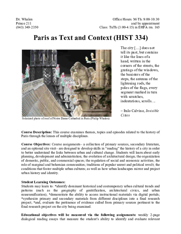 (PDF) Paris as Text and Context