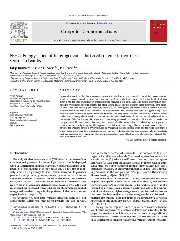 (PDF) EEHC: Energy efficient heterogeneous clustered scheme for ... (PDF) EEHC: Energy efficient heterogeneous clustered scheme for ...