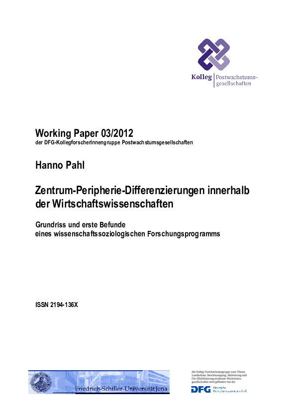 (PDF) Zentrum-Peripherie-Differenzierungen innerhalb der ...