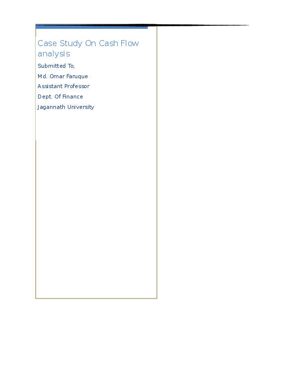 (DOC) Case Study On Cash Flow analysis