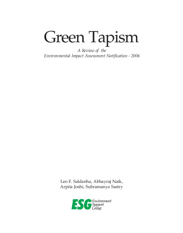 (PDF) Green tapism