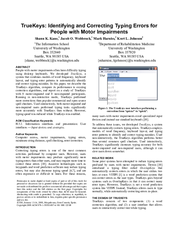 (PDF) TrueKeys: Identifying and correcting typing errors for people ...