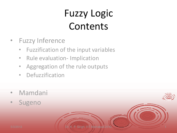 (PPT) Fuzzy Logic