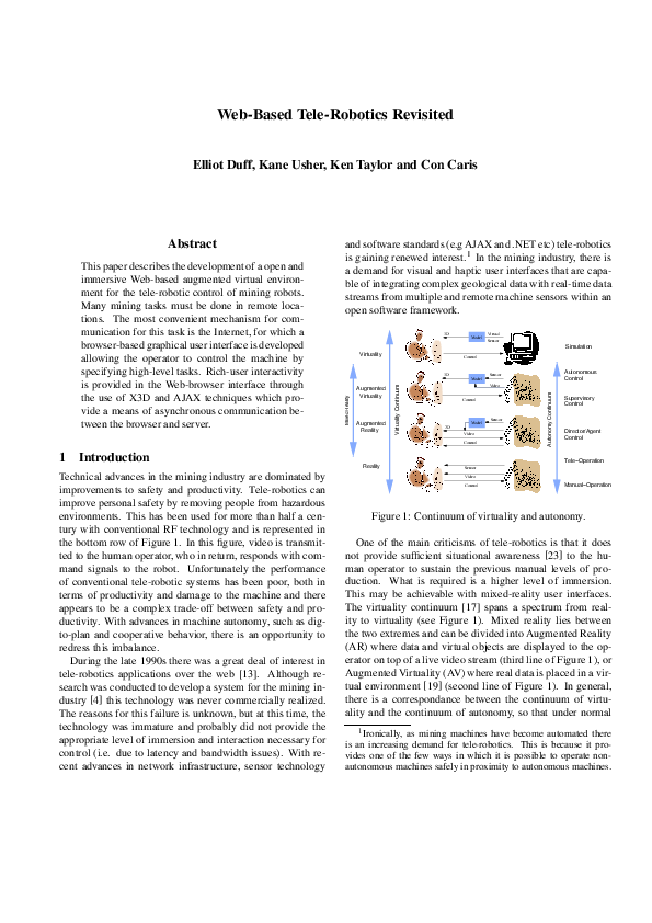 (PDF) Web-Based TeleRobotics Revisited