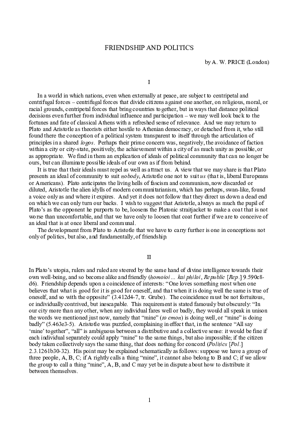 (DOC) Friendship and Politics