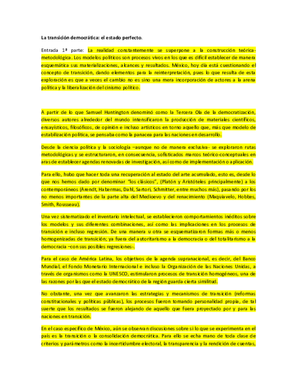 (DOC) La transición democrática en México