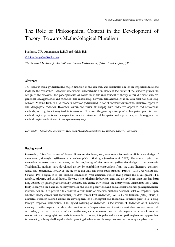 Pdf Pathirage