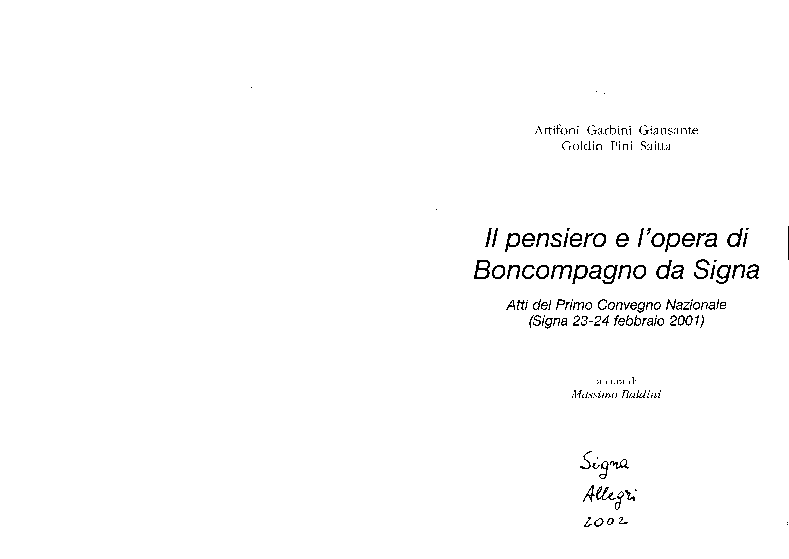 (PDF) Boncompagno da Signa, i maestri di retorica e le città comunali ...
