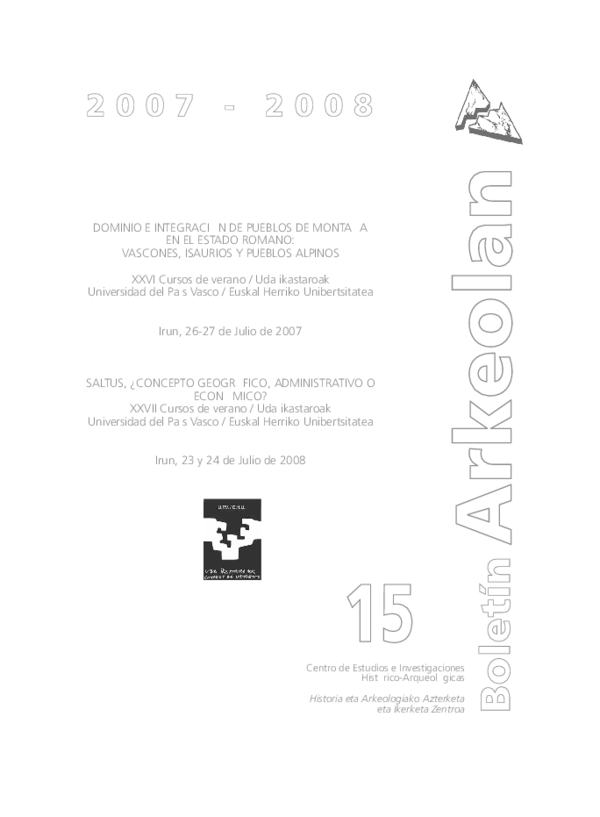 (PDF) El Vasconum saltus y Oiasso