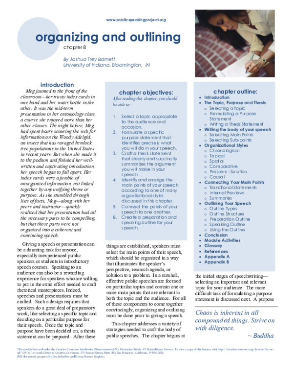 (PDF) The Art of Organizing and Outlining