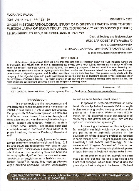 (PDF) GROSS HISTOMORPHOLOGICAL STUDY OF DIGESTIVE TRACT IN PRE TO POST ...