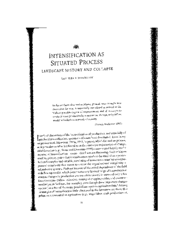 Intensification as Situated Process: Landscape History and Collapse