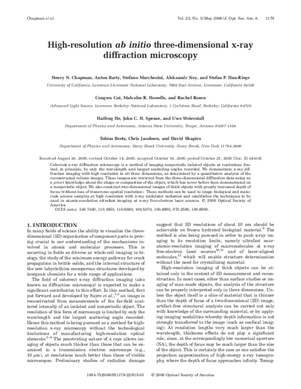(PDF) High-resolution ab initio three-dimensional x-ray diffraction ...