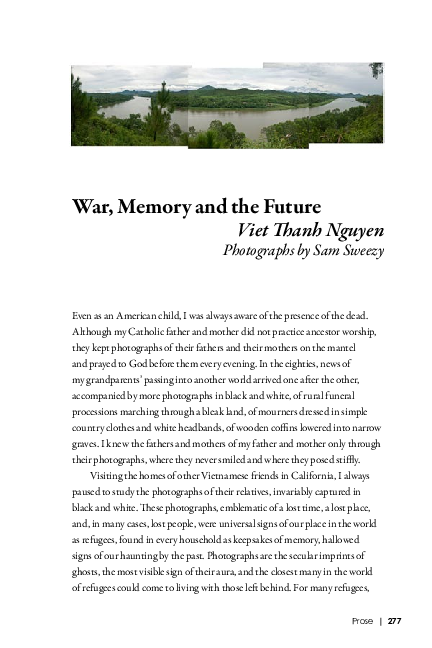 (PDF) War, Memory and the Future