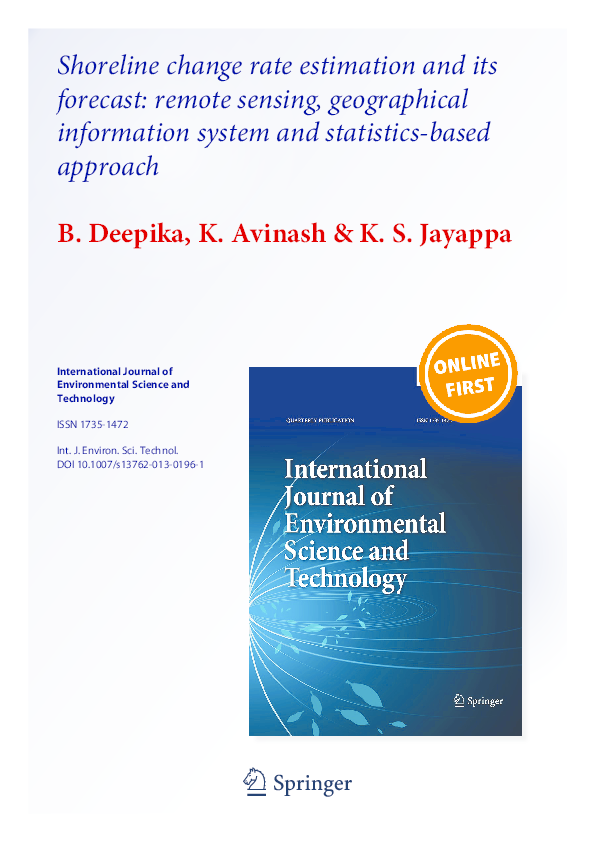(PDF) Shoreline change rate estimation and its forecast: remote sensing, geographical ...