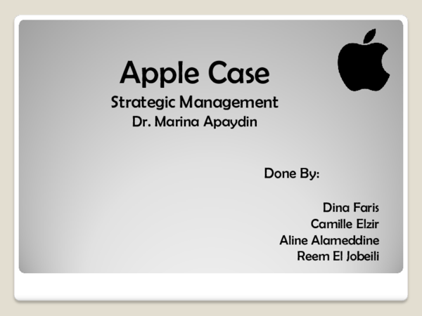 (PDF) Apple Case A Presentation