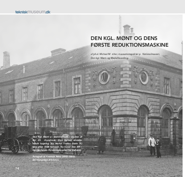 (PDF) Den Kongelige Mønt og dens første reduktionsmaskine (The Danish ...