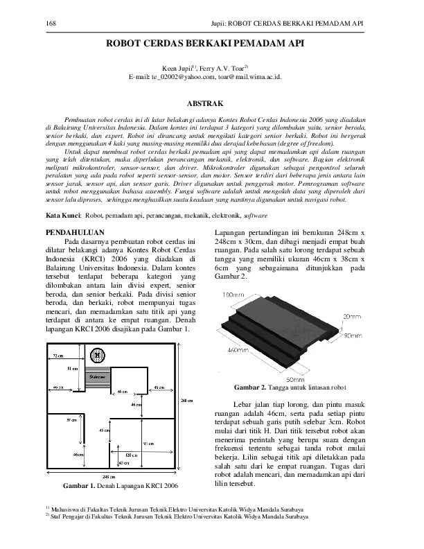 ROBOT CERDAS BERKAKI PEMADAM API