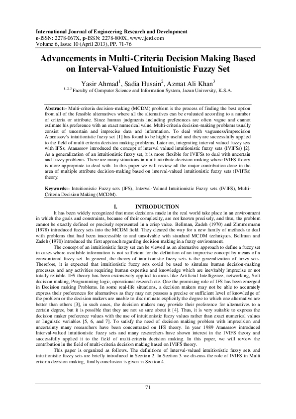 (PDF) International Journal of Engineering Research and Development (IJERD)