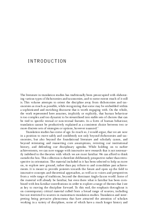 (PDF) Critical Readings in Translation Studies