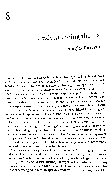 (PDF) Understanding the Liar