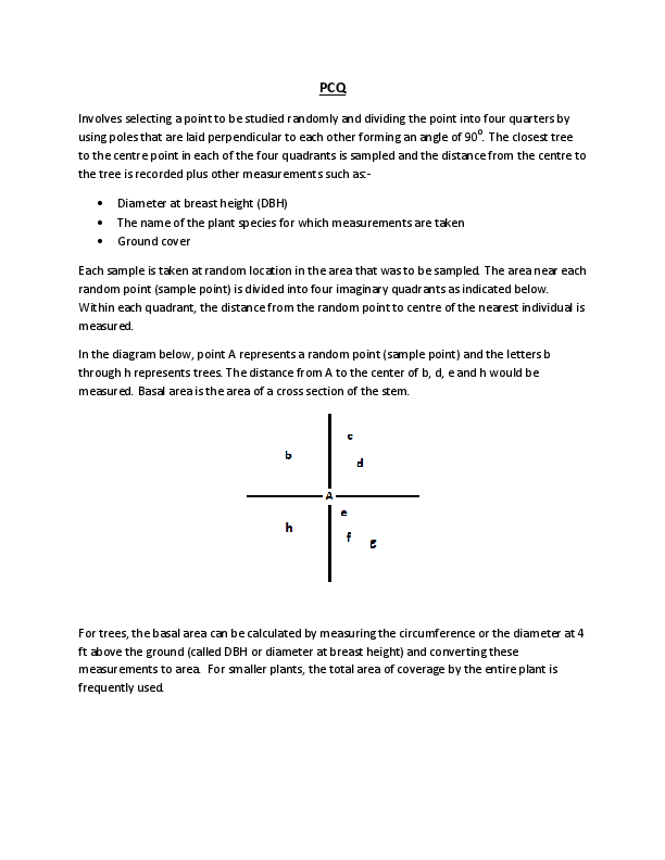 Pdf Point Centered Quarter Plotless Sampling Methods Mo Zachary