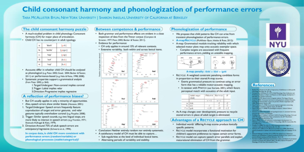 (PDF) Child consonant harmony and phonologization of performance errors. [poster]